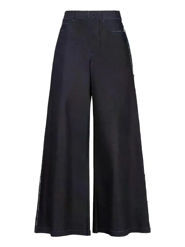 Marni Stretch-cotton Wide-leg Jeans - Unb99 Blue