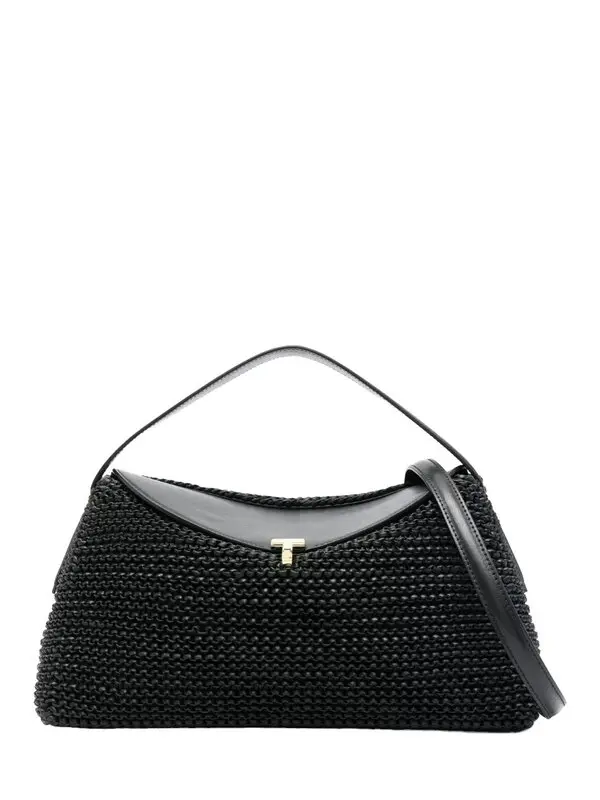 TOTEME T-lock Woven Tote Bag - Black