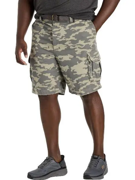 TRUE NATION BY DXL Big & Tall Belted Cargo Shorts - Cadette Camo