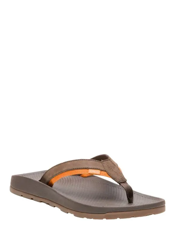 CHACO Lowdown Leather Flip Flop - Coffee
