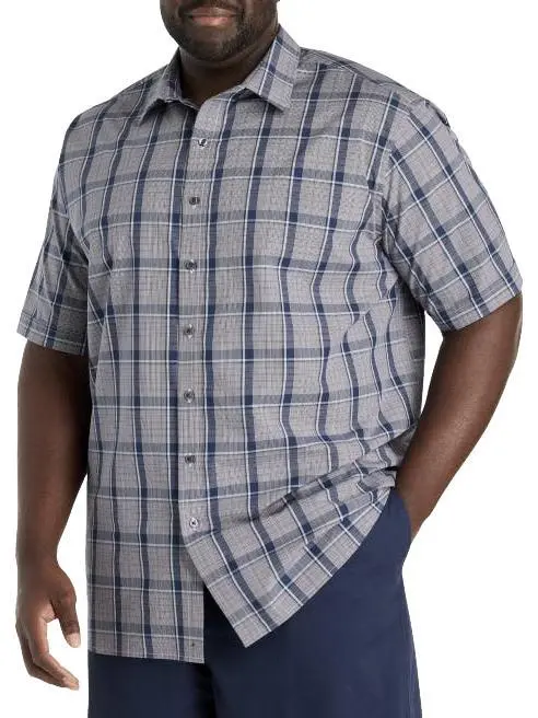 SYNRGY BY DXL Big & Tall Large Plaid Sport Shirt - Multi