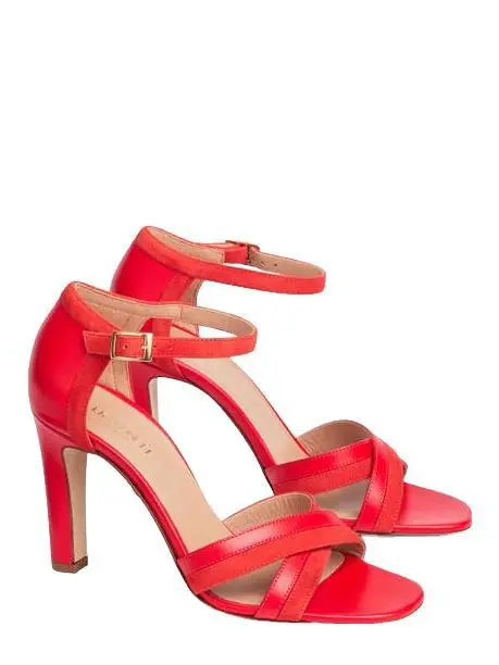 LK BENNETT Lennon Ankle Strap Sandal - Red