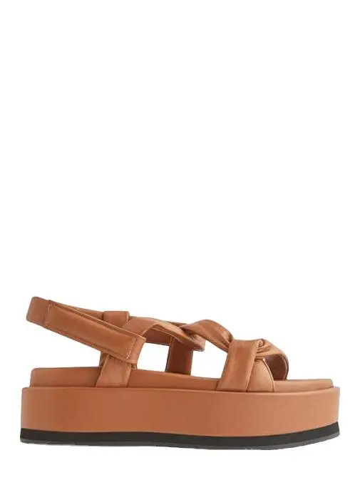 NEIL J. RODGERS Obi Flatform Sandals - Cognac Nappa