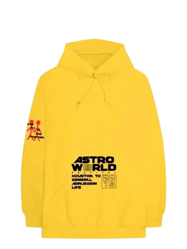 CACTUS JACK BY TRAVIS SCOTT Astroworld Festival 2019 Souvenir Hoodie - Gold