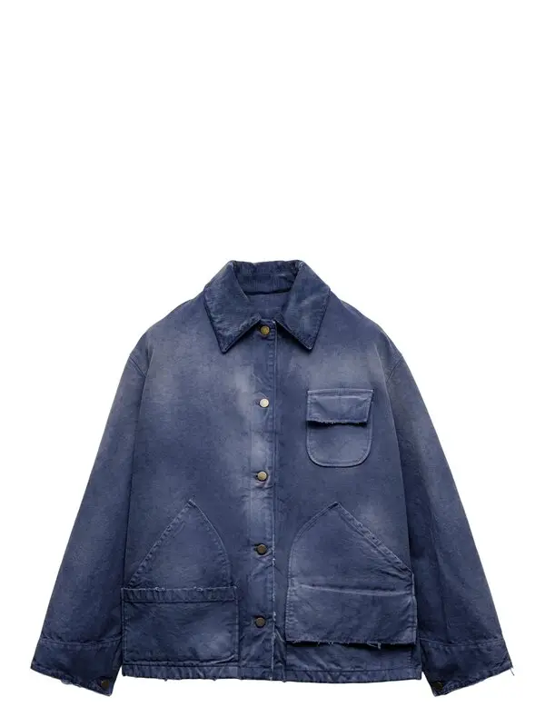 Prada Canvas Trucker Jacket - Blue