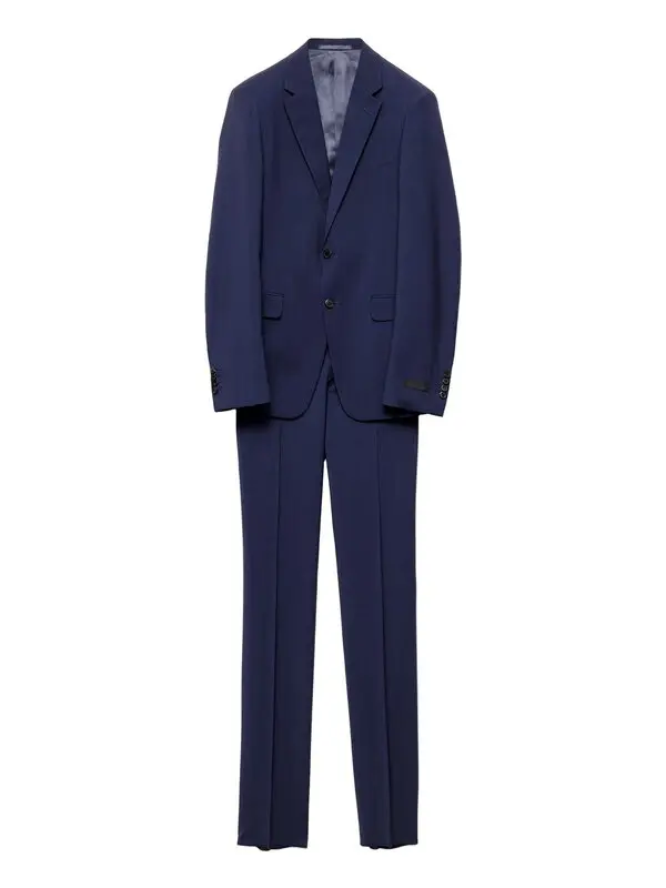 Prada Single Breasted Wool And Mohair Suit - Baltic Blue