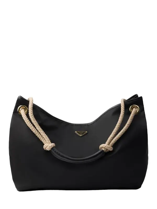 Prada Large Re-nylon Shoulder Bag - Black