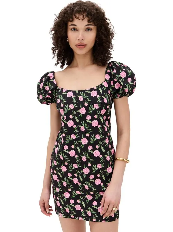 Misa Analie Floral Mini Dress - Pink Peony Ctn Sm