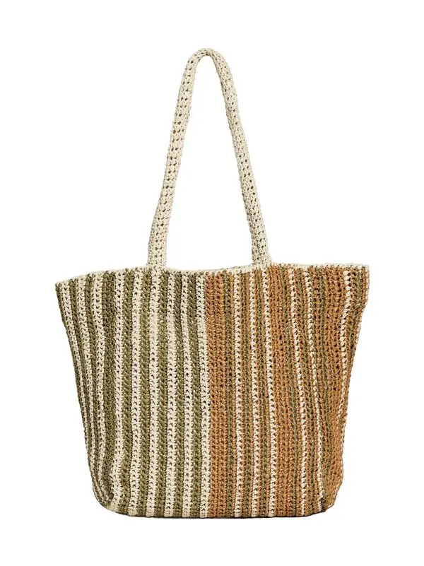 Maria La Rosa Kaya Raffia Tote Bag - Rust