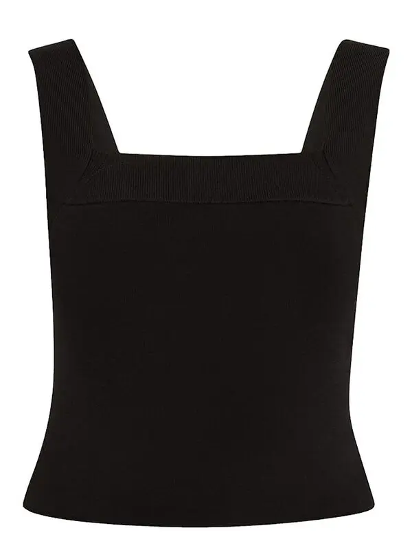 Simkhai Madine Ribbed Tank Top - Black