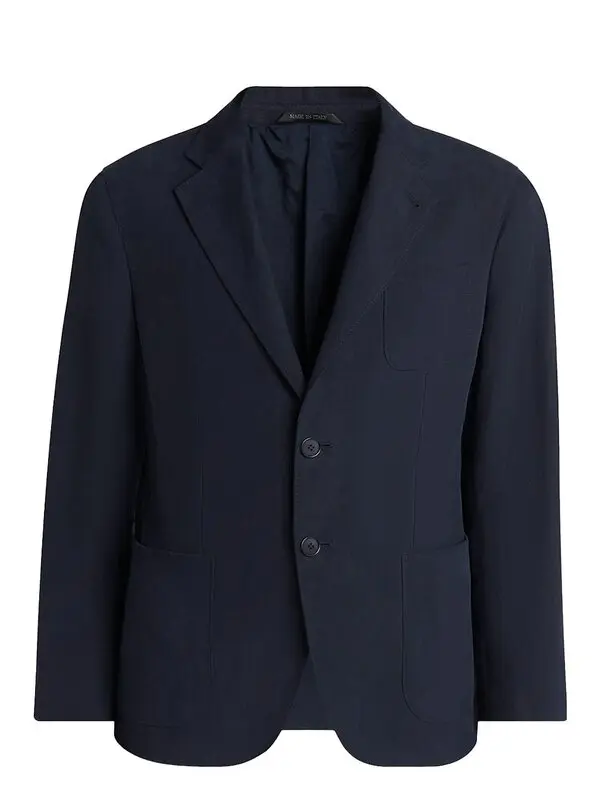 Giorgio Armani Upton Linen Jacket - Solid Dark Blue