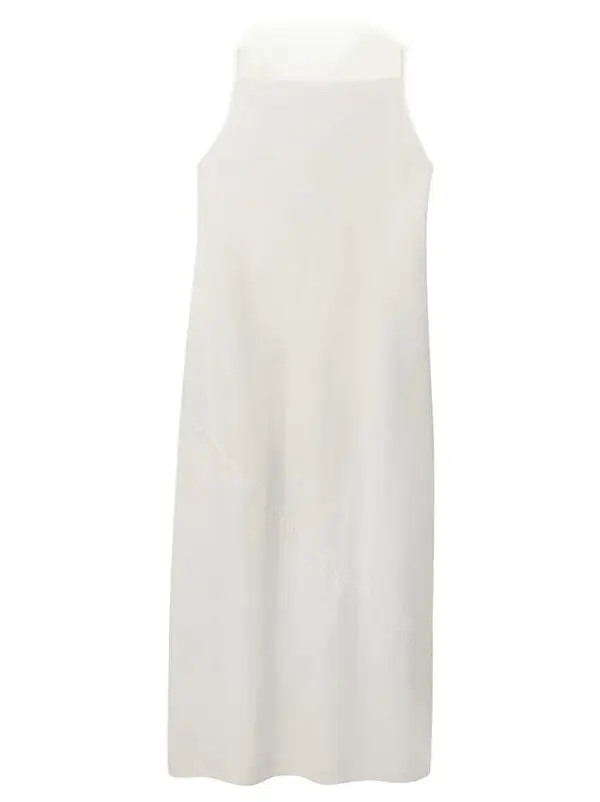 Another Tomorrow Square-neck Slip Dress - Off White