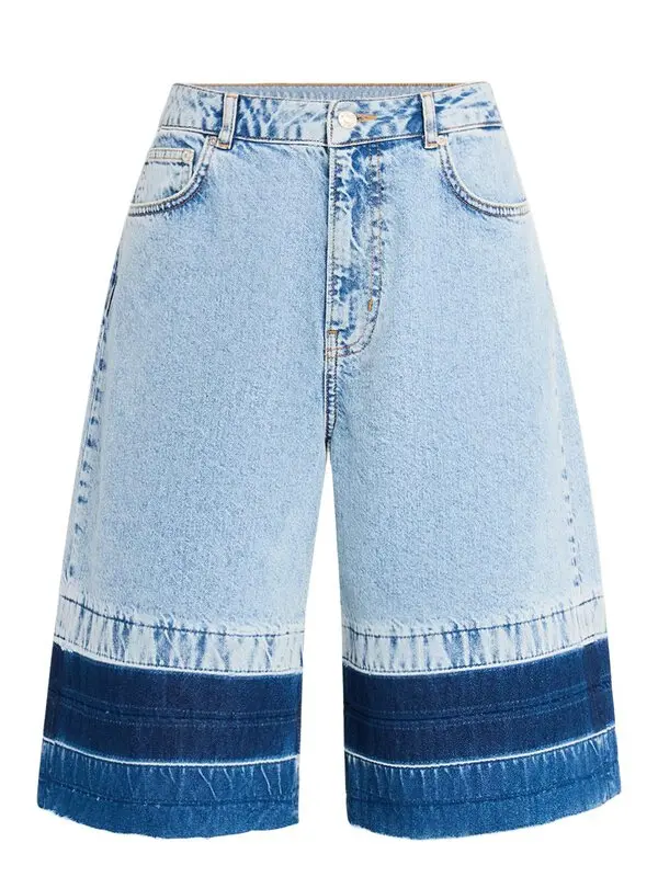 MOSCHINO JEANS Denim Culotte Pants - Multi Light Blue