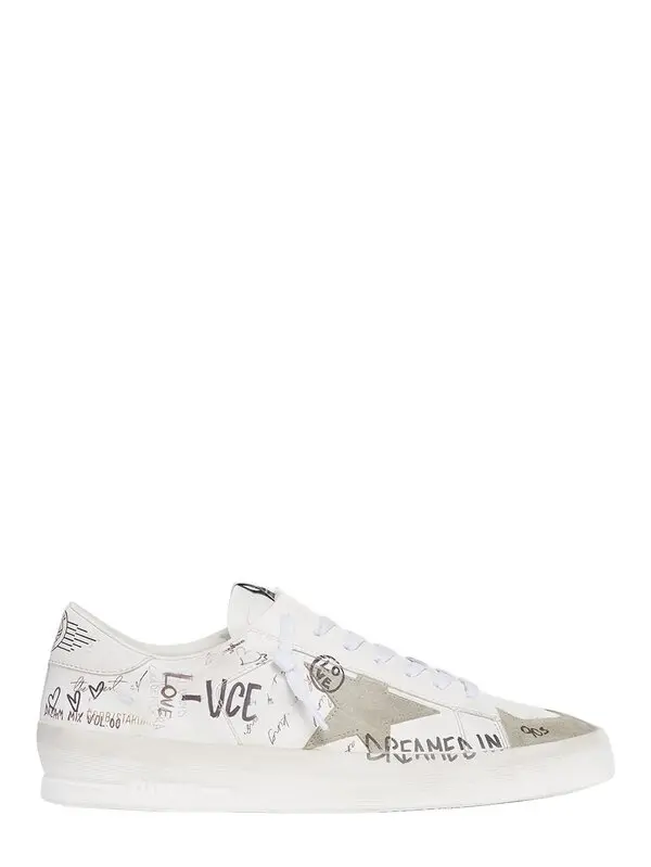 Golden Goose Stardan Leather Sneakers - White/ice