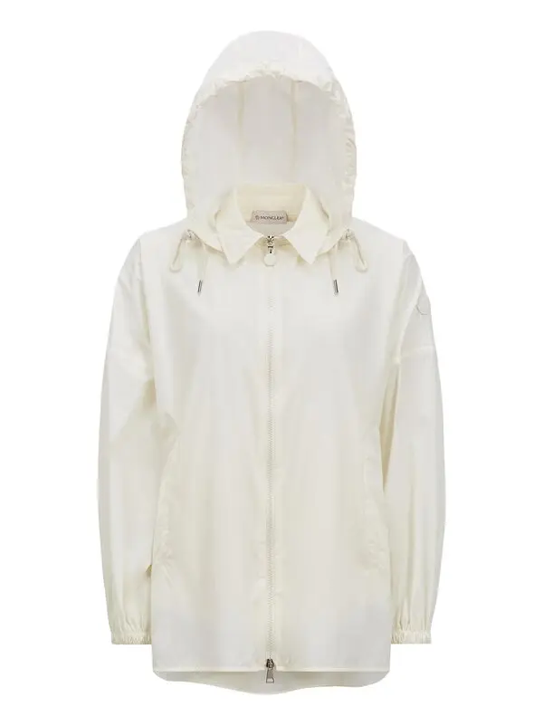 Moncler Nylon-blend Shirt With Removable Hood - White