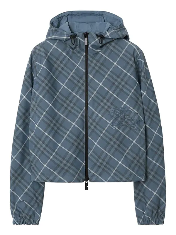 Burberry Check Hooded Zip Jacket - Pewter Ip Check