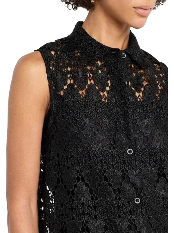 FRAME The Deco Lace Mini Dress - Black
