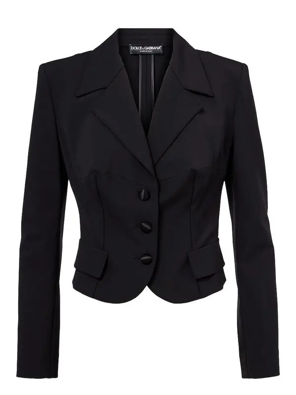 Dolce & Gabbana Cropped Blazer - Black