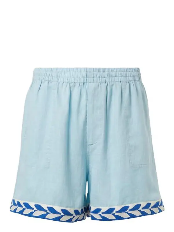 BODE Seedling Stripe Bermuda Shorts - Blue