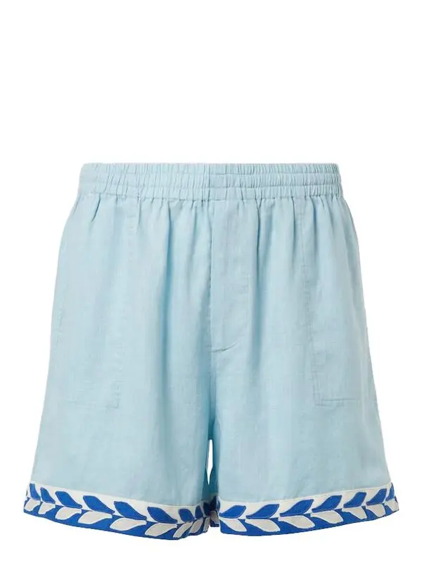 BODE Seedling Stripe Bermuda Shorts - Blue