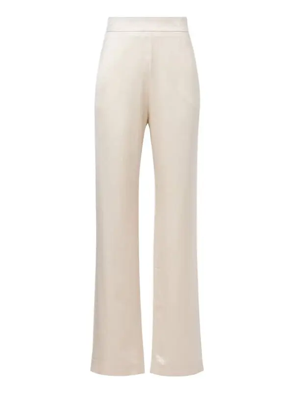Tove High-rise Straight-leg Pants - White