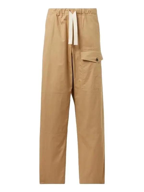 Dries Van Noten Cotton Straight Pants - Beige