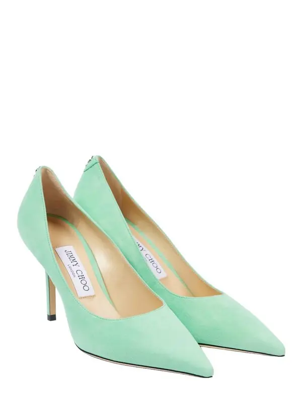 JIMMY CHOO Love 85 Suede Pumps - Green