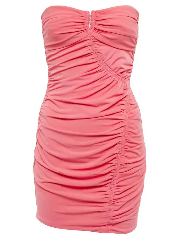SELF-PORTRAIT Ruched Minidress - Pink