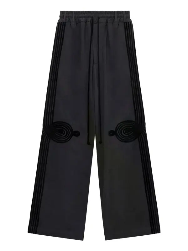 SONG FOR THE MUTE Cotton Track Pants - Black