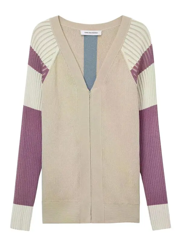 KIKO KOSTADINOV Striped Cardigan - Neutrals