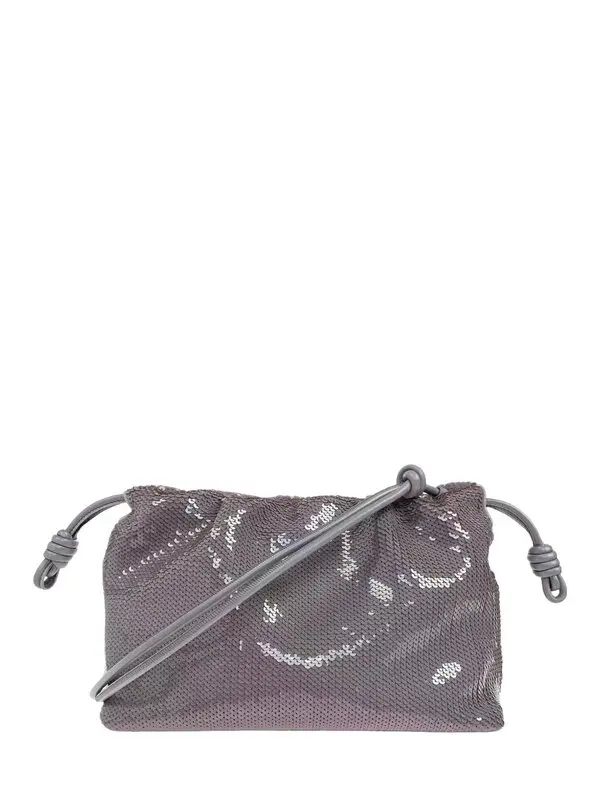 Loewe Sequin-embellished Shoulder Bag - Grey