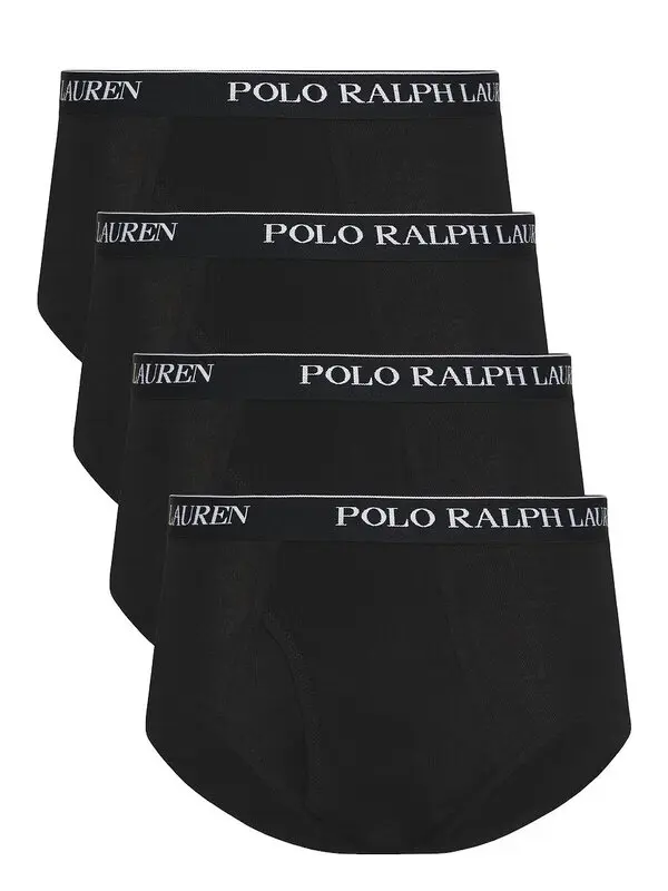 Polo Ralph Lauren Mid Rise Brief 4 Pack - Polo Black