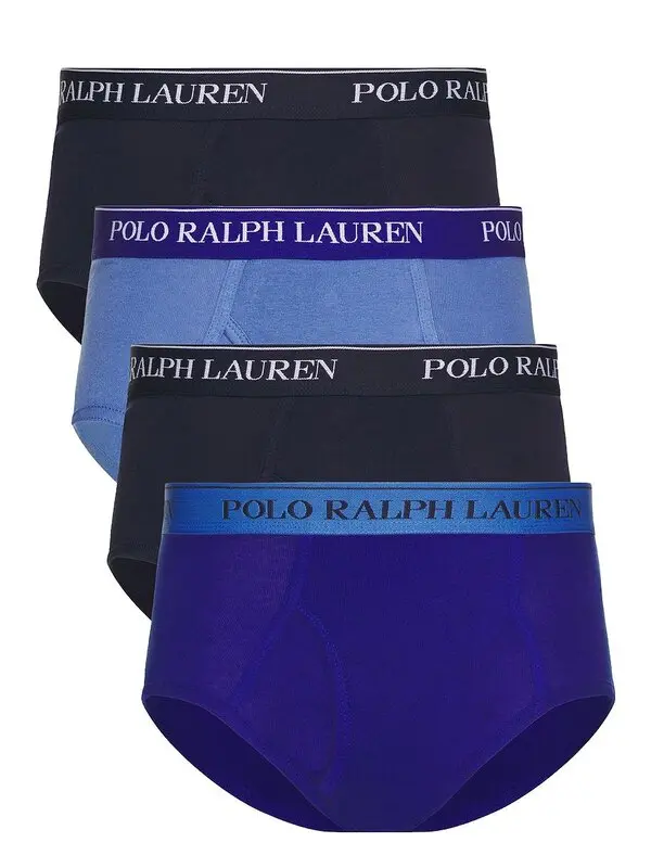 Polo Ralph Lauren Mid Rise Brief 4 Pack - Resort Blue  Rugby Royal  & 2 Cruise Nav