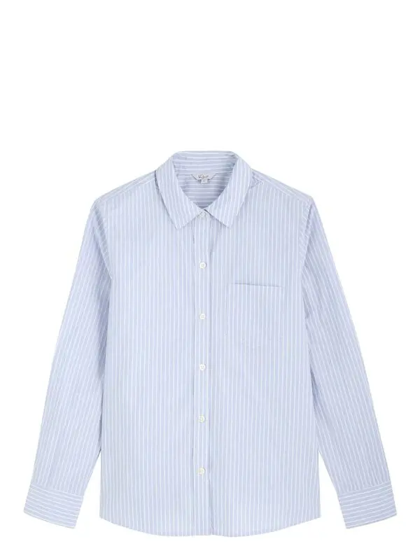 Rails Stina Striped Cotton Shirt - Blue And White