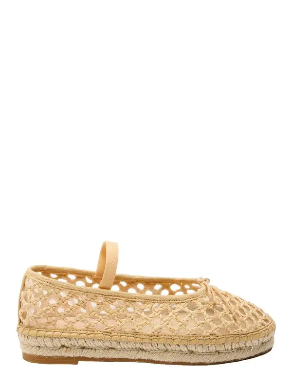 LOEFFLER RANDALL Kayla Raffia Ballet Flats - Beige
