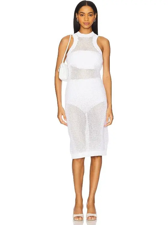 Susana Monaco Netting Racer Tank Dress - Sugar