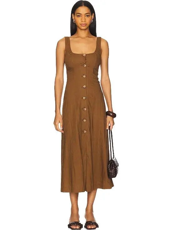 Tularosa Carley Midi Dress - Espresso
