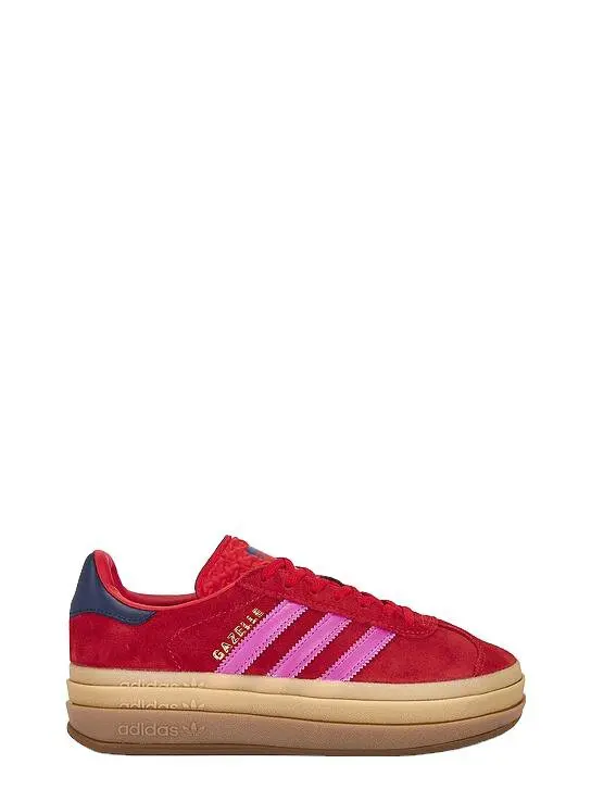 Adidas Originals By Alexander Wang Gazelle Bold Sneakers - Red  Semi Lucid Fuchsia  & Night Indigo