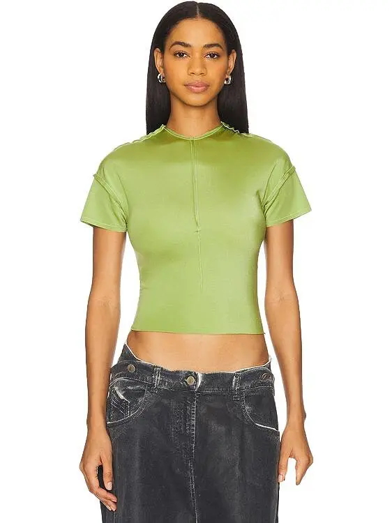 SAMI MIRO VINTAGE Open Seam Mini Tee - Lime