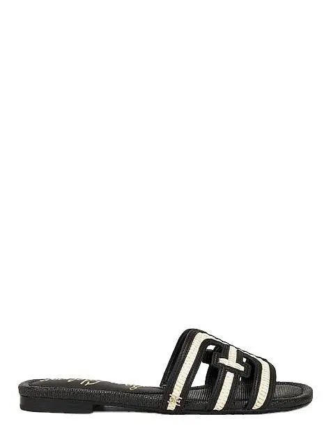 Sam Edelman Bay Multi Raffia Sandals - Linen & Black