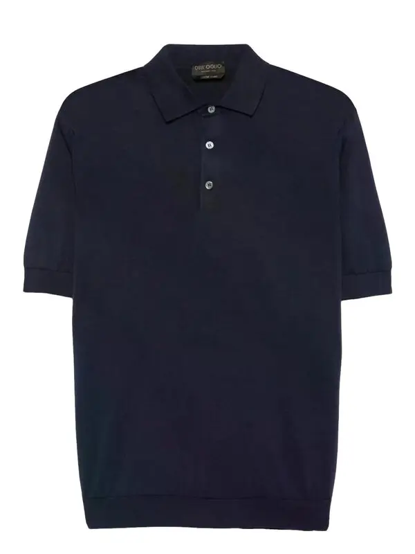 DELL'OGLIO Cotton Polo Shirt - Blue
