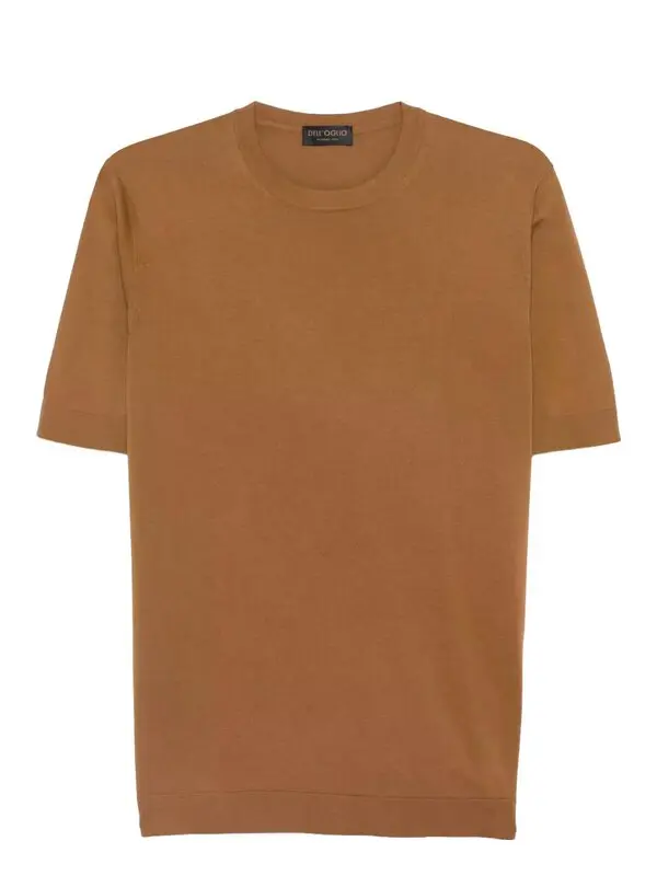 DELL'OGLIO Knitted T-shirt - Brown