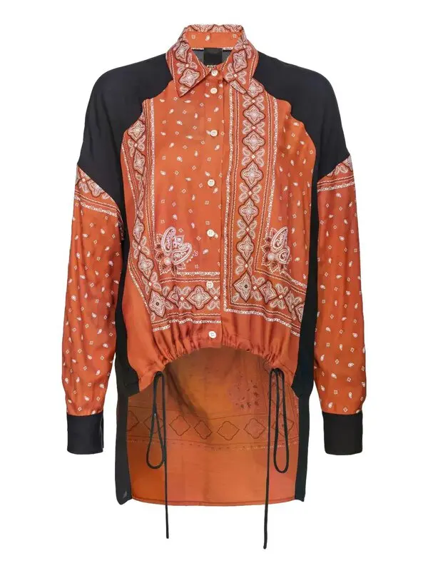 Pinko Paisley-print Shirt - Orange