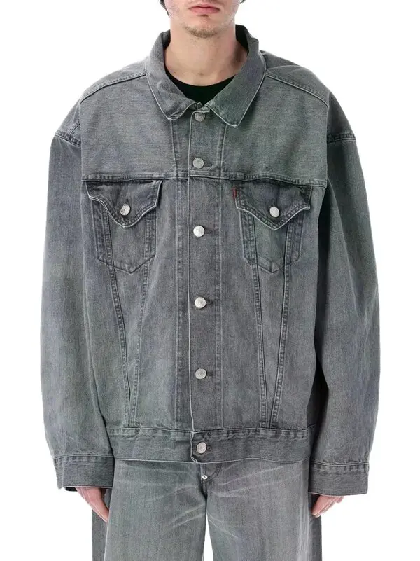 Junya Watanabe X Levi's Denim Trucker Jacket - Grey