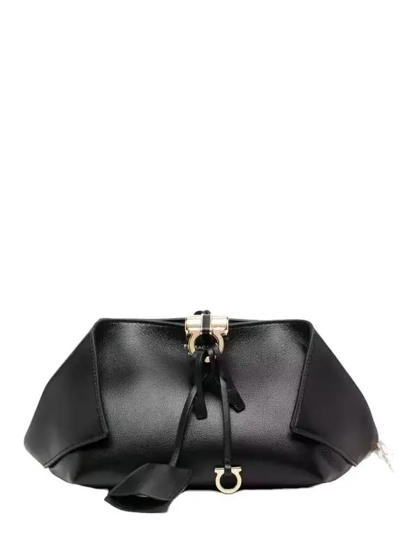 FERRAGAMO Leather Clutch - Black
