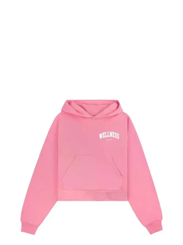 SPORTY & RICH Wellness Ivy Cropped Hoodie - Pink