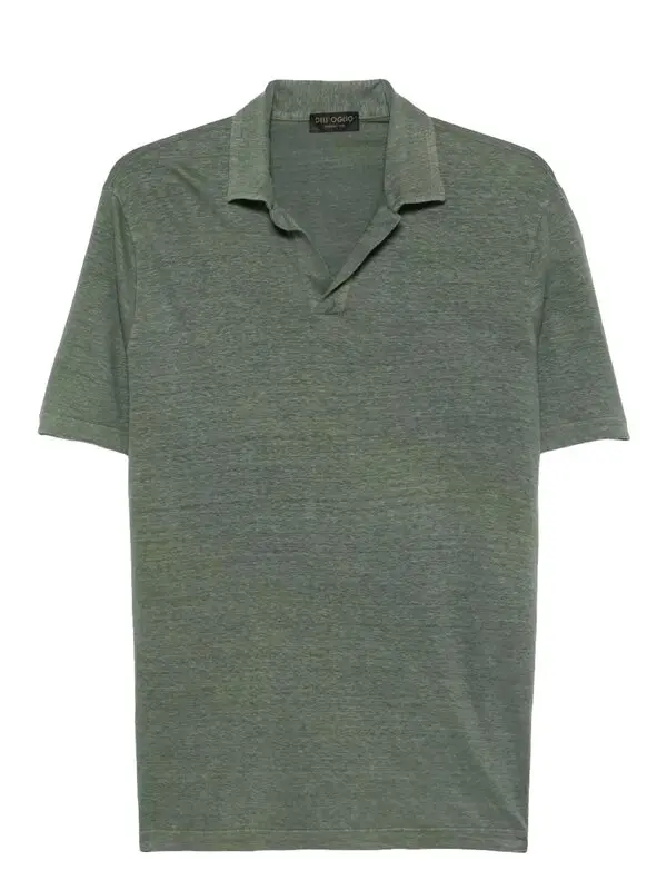 DELL'OGLIO Linen T-shirt - Green