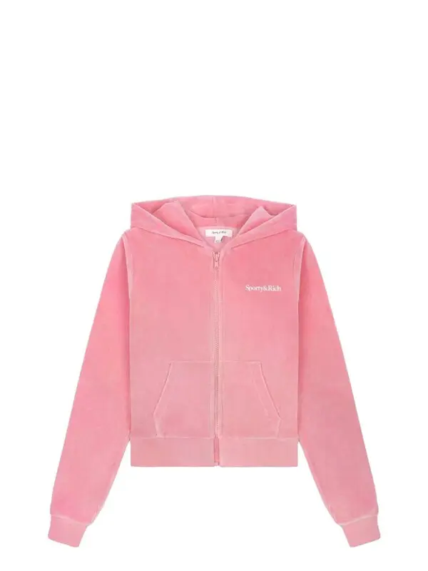 SPORTY & RICH Health Ivy Zip-up Hoodie - Pink