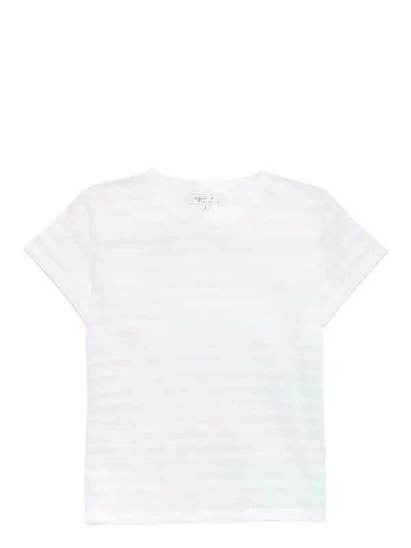 AGNÈS B. Striped T-shirt - Pink