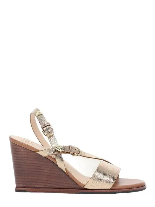 THE FRYE COMPANY Rachel Buckle Sandal - Gold